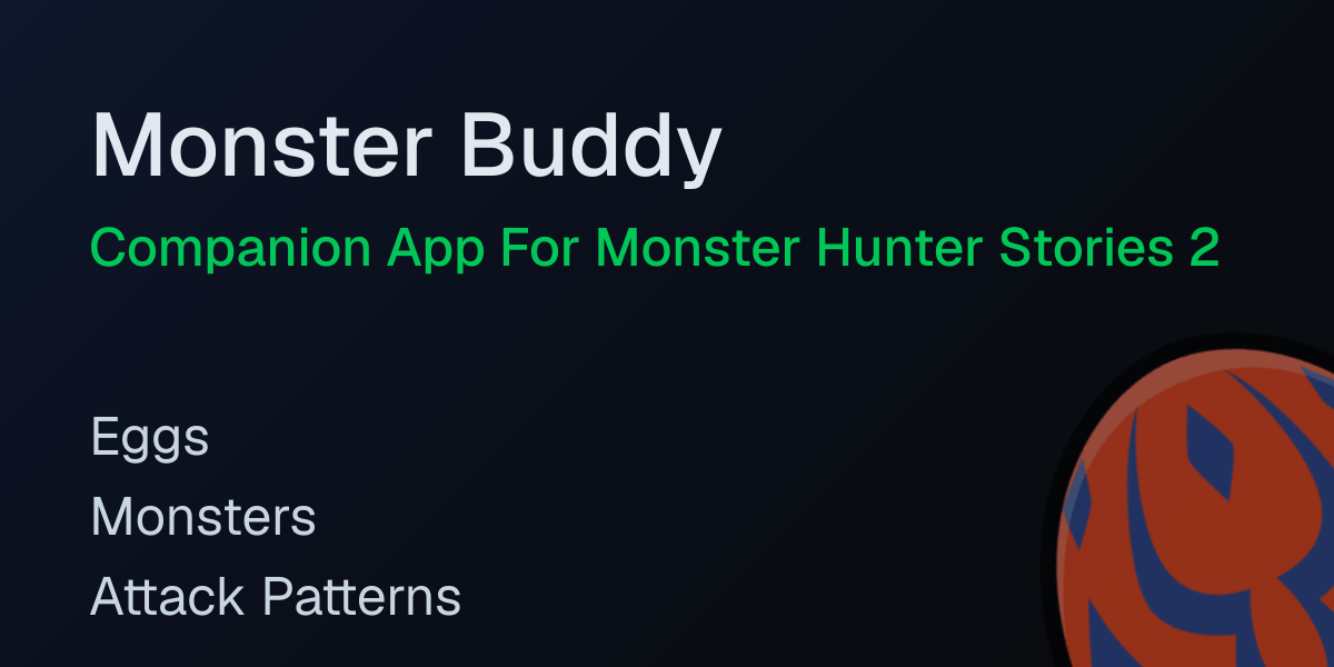 Monster Buddy - Companion App For Monster Hunter Stories 2